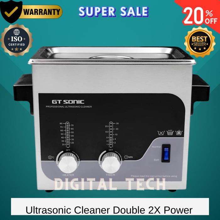 Jual Ultrasonic Cleaner Double 2X Power GT Sonic T3 3 Liter Ultrasonik ...