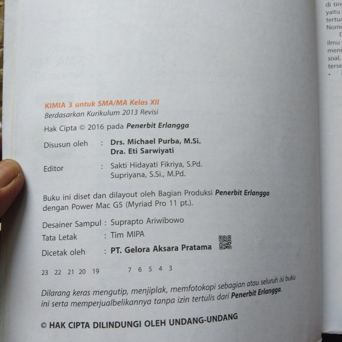 Jual Buku Kimia Jilid 3 Untuk Sma/ma Kelas Xii Peminataan - Michael ...