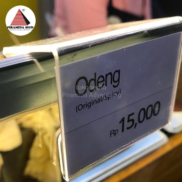 Jual meja segitiga tag harga mini label display price menu - Kota ...