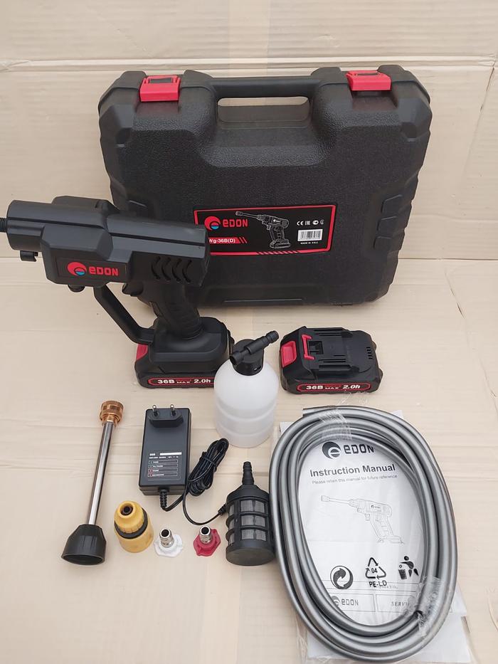 Jual Edon WG-36B(D) Cordless High Pressure Washer Jet Cleaner gun 18V ...