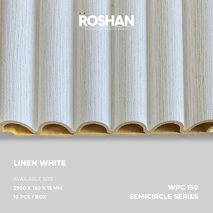 Jual WPC WALL PANEL FLUTED 290 x 15 CM - SEMICIRCLE - LINEN WHITE ...