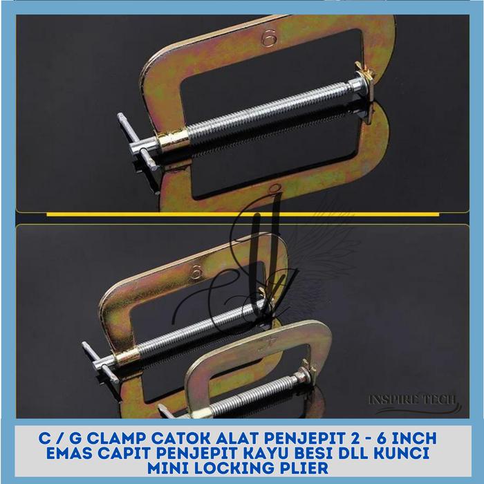 Promo Klem C Penjepit Kayu Besi Alat Jepit Klem C / G CLAMP 2 - 6 INCH ...