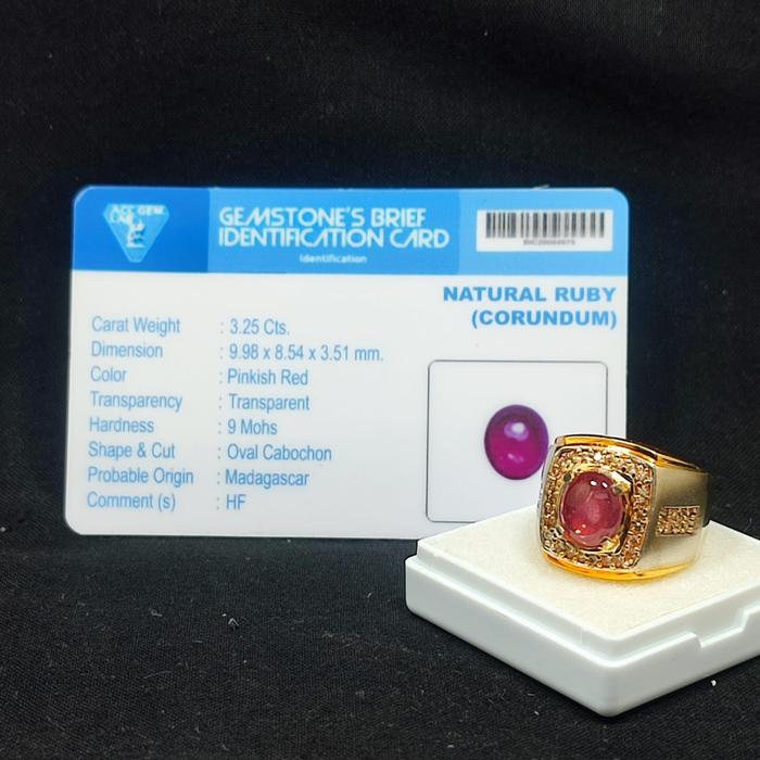 Jual BATU RUBY MADAGASCAR ASLI NATURAL BERSERTIFIKAT MEMO SIAP PAKAI ...