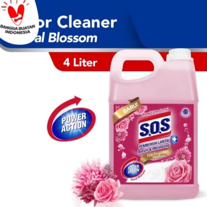 Jual Sos Floor Cleaner Jerry Can 4 L (pembersih Lantai) - Orange Di ...
