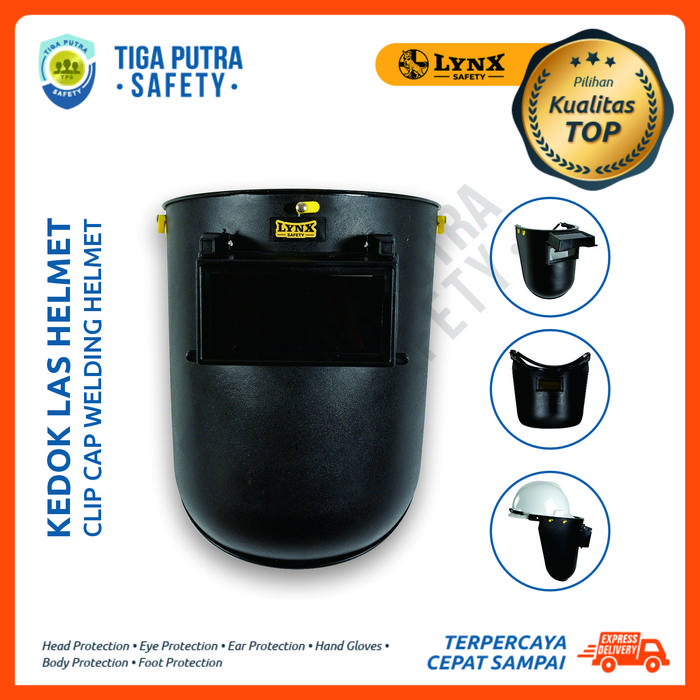 Jual Kedok Las Kaca Gelap Helm Clip Cap Welding Helmet Lynx Safety ...