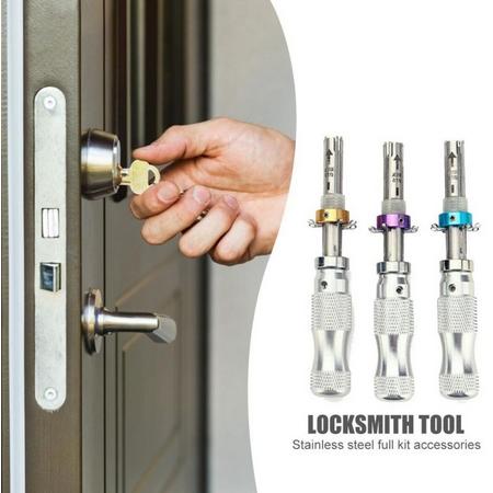 Jual Tool Kit Tubular Lock Pick Door/Isi 3 Lock smith/set tubular lock ...