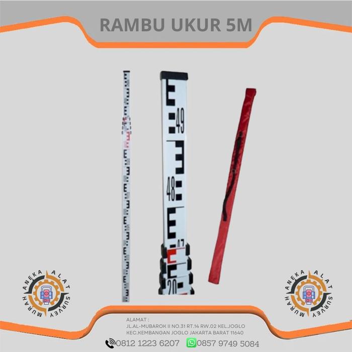 Jual Rambu Ukur 5M / Bak Ukur 5M / Mistar Ukur 5M + Nivo - Jakarta ...
