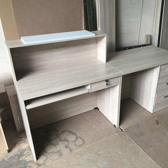 Jual meja resepsionis minimalis hpl ukuran 120x180 bisa custom ukuran ...