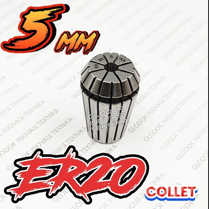 Jual Collet Colet Chuck ER20 ER 20 CNC Router Milling Arbor Mata 5mm 5 ...