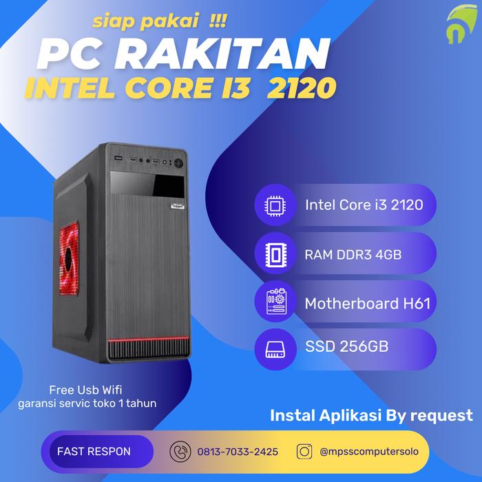 Jual PC RAKITAN I3 2120 RAM 4GB SSD 256GB CASING SIM V - Kab. Sukoharjo ...