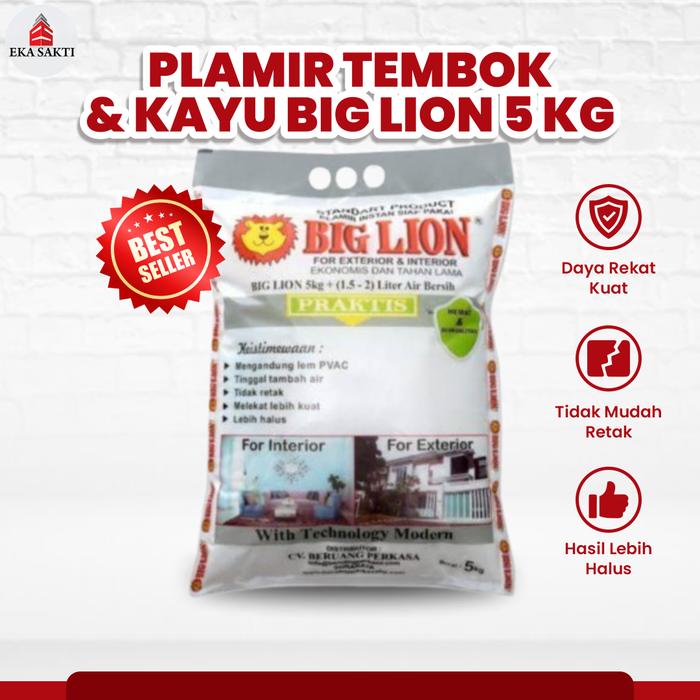 Jual Plamir instan Big Lion 5 kg/ Plamir tembok putih - Kota Balikpapan ...