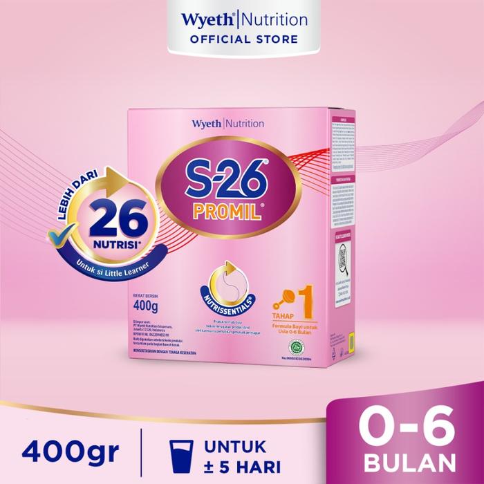 Jual S26 Promil 1 400g Nutrissential Susu Formula Bayi Untuk Usia 0-6 ...
