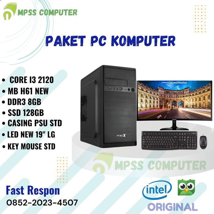 Jual PC KOMPUTER FULL SET CORE i3 8GB SSD 128 Casing Standar - Kota ...