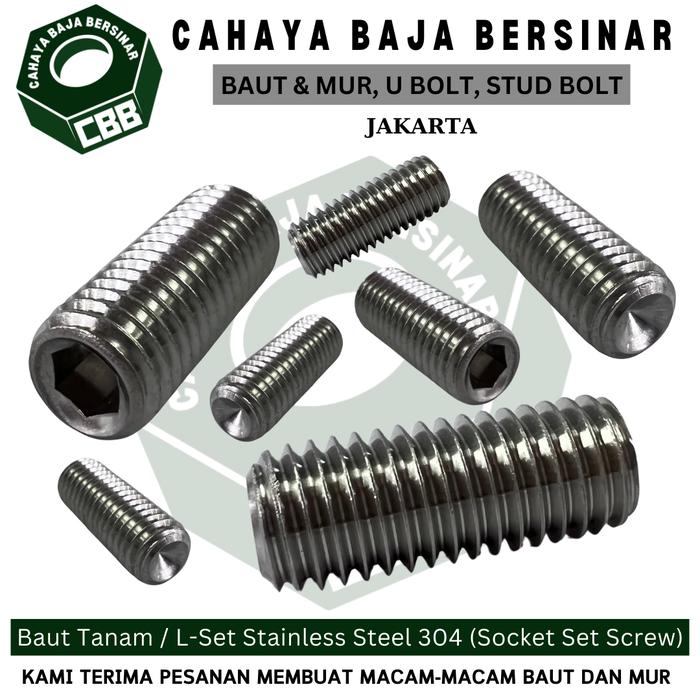 Jual Baut Tanam / L-Set Stainless Steel 304 M5 - M5 x 12mm - Jakarta Barat - Cahaya Baja ...