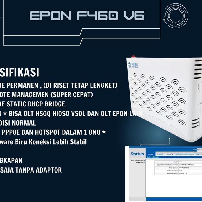 Jual Onu Epon Zte F460 V6 Ont Wifi Router Modem Olt Epon Second - Tanpa ...