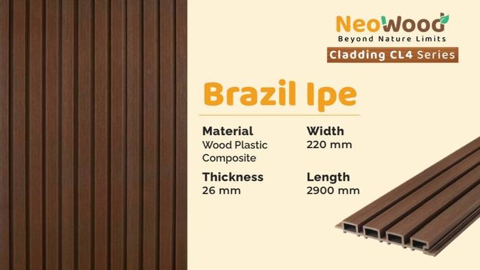 Jual NEOWOOD Cladding Dinding Outdoor WPC Kisi Kisi CL4 - Brazil Ipe ...