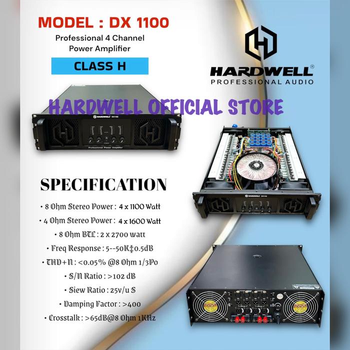 Jual Power Amplifier Hardwell DX 1100 Power 4 Channel Original ...