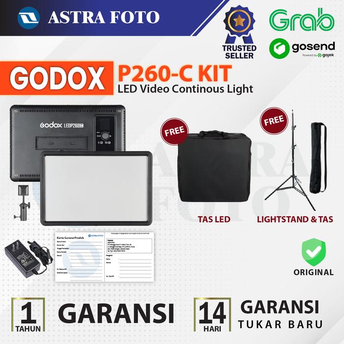 Promo Godox LED P260C Bi-Color Lampu LED Video Continues Light Panel P ...