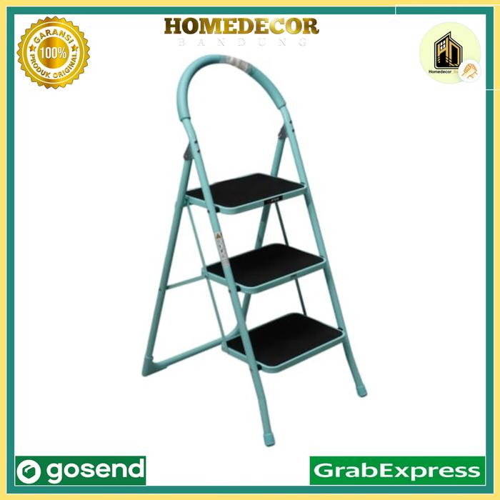Jual Fixsteps Tangga Lipat Aluminium Stool 3 Step - Biru / tangga lipat ...