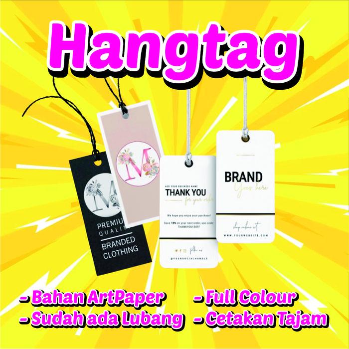 Jual Label Hangtag Baju / Hang Tag Baju / Hang Tag Custom /Hang Tag ...