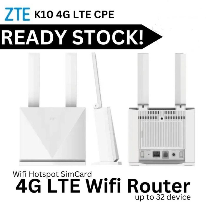 Jual Modem Router 4G ZTE K10 WiFi LAN Port + Antena Support All ...