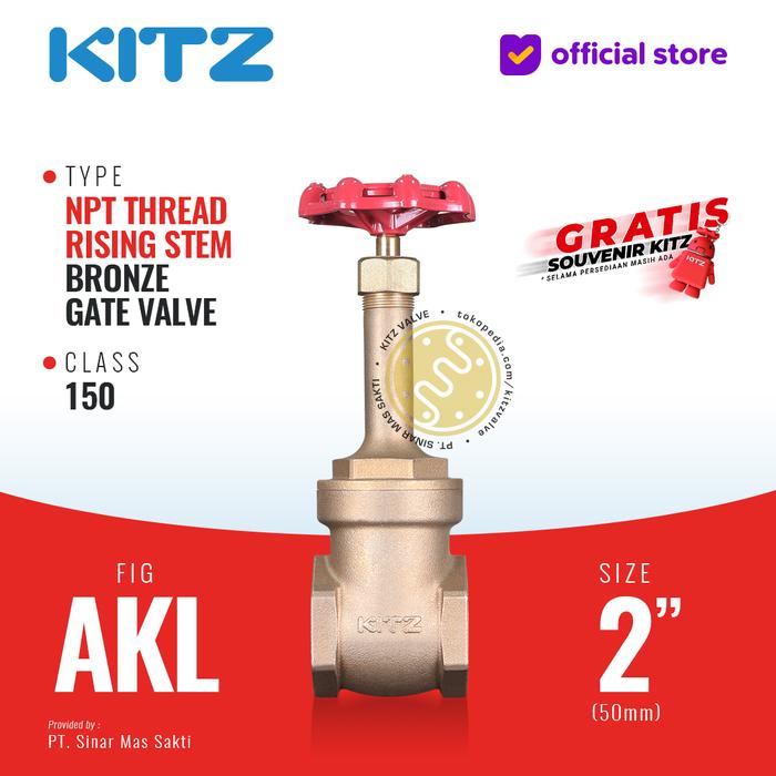 Promo NPT Gate Valve Rising Stem Fig. 150 AKL , 2" - 50mm , Drat ...