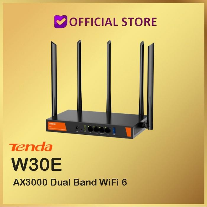 Promo Tenda W30E AX3000 Dual Band WiFi-6 Wireless Hotspot Router W30 E ...