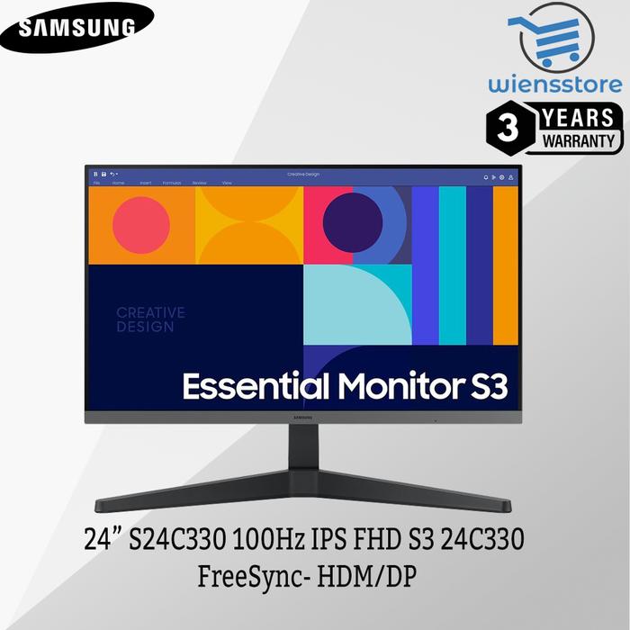 Jual Monitor Led Samsung S24C330 100Hz IPS FHD S3 24C330 FreeSync- HDM ...