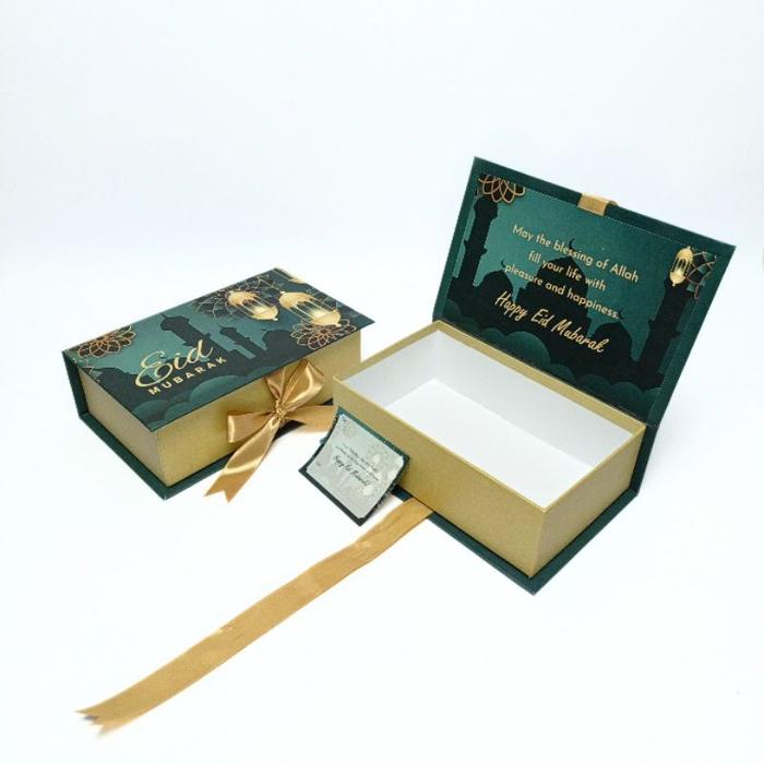 Jual Hard Box Lebaran Model Buku Pita Hampers Kue Kering Eid Mubarak ...