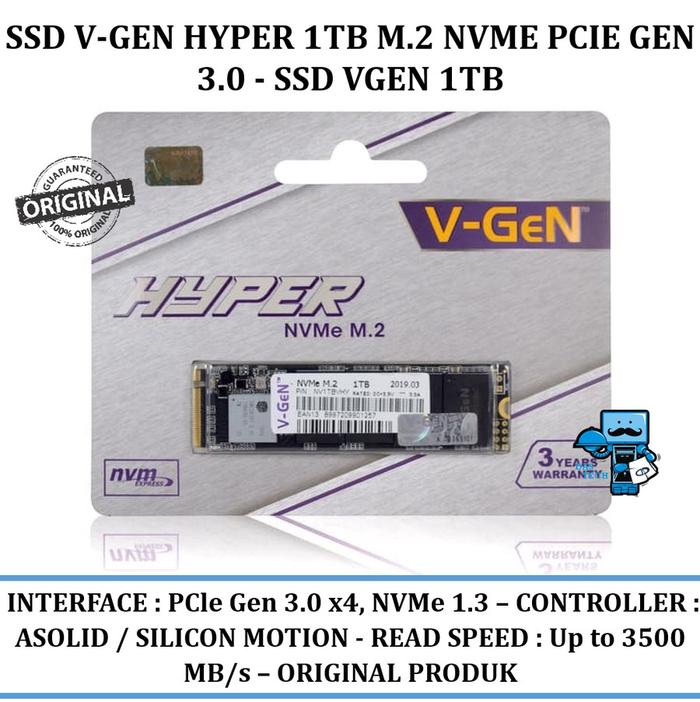 Promo Ssd V-Gen Hyper 1tb M.2 Nvme Pcie Gen 3.0 Ssd Vgen 1tb - Original ...