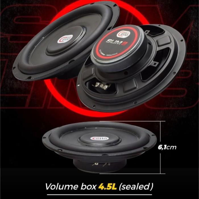 Jual Subwoofer Cello 8inch Slim 8 Model Slim Tipis-Kubikasi Box 4.5L ...