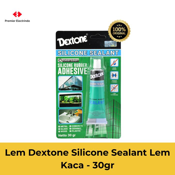 Jual Lem Kaca Dextone Silicone Sealant 30gr - Lem Aquarium Bening/Clear ...