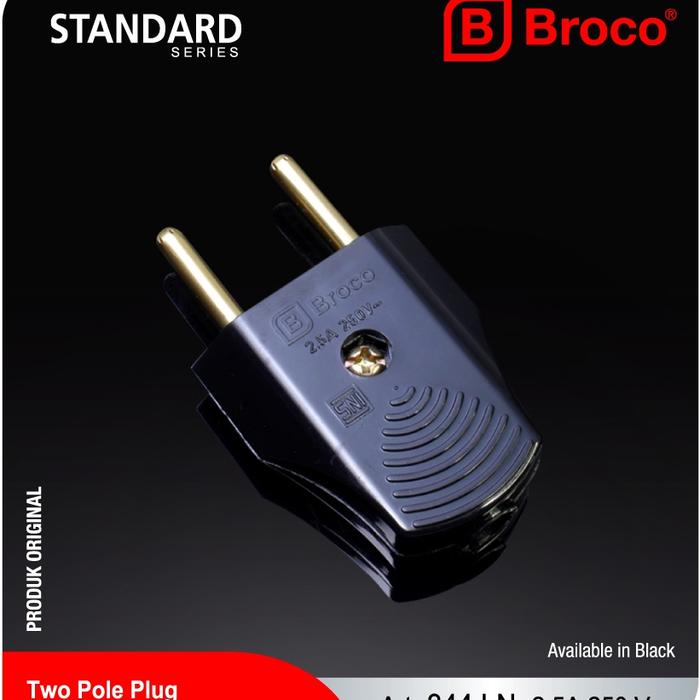 Jual Steker Arde Broco Hitam 344LN Two Pole Plug - Jakarta Barat ...