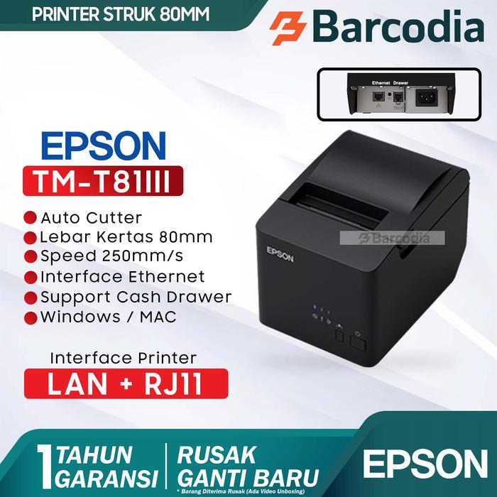 Promo PRINTER EPSON TM-T81 III LAN THERMAL TM T82X TMT 82 AUTO CUTTER ...