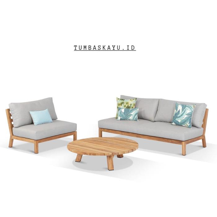 Jual Set Sofa Teras Outdoor Minimalis Modern Kayu Jati - Tumbas Kayu Id ...