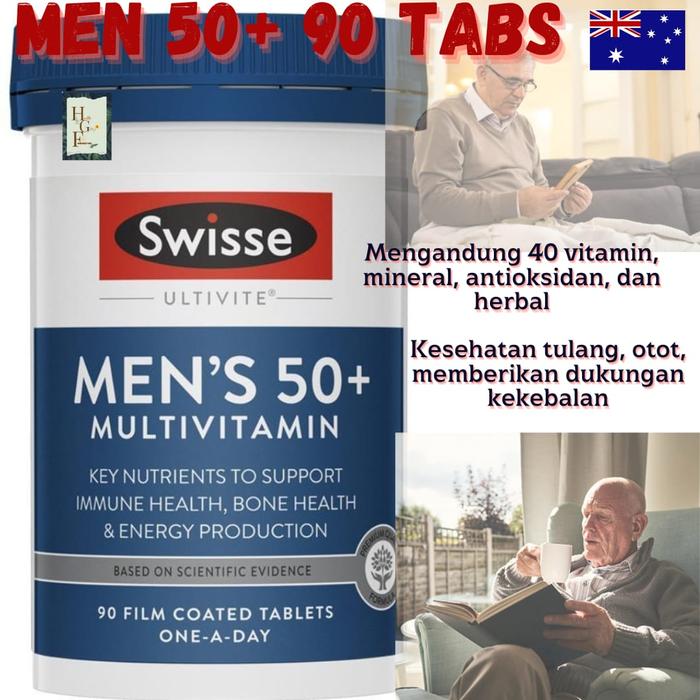 Jual swisse mens multivitamin 50+ 90 tablets - Kota Tangerang - Health Gallery Store | Tokopedia