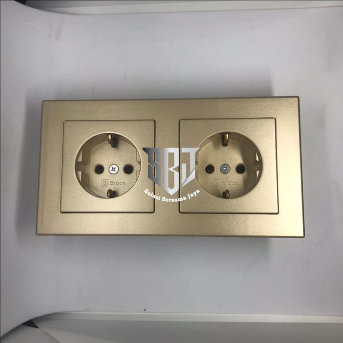 Jual Stop Kontak CP 2 Gang Broco Plano Gold - Jakarta Pusat - Solusi ...