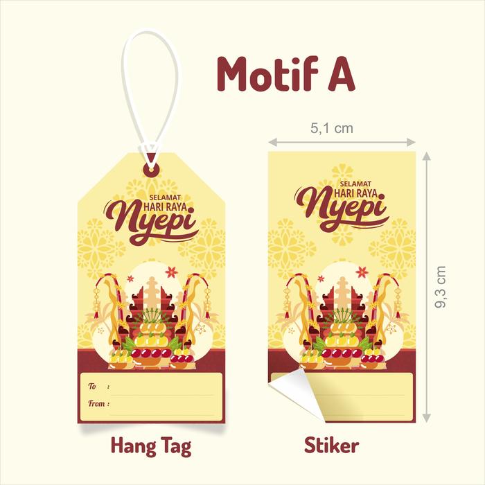 Jual Hang Tag Label Gantung / Stiker Tema Hari Raya Nyepi Silence Day ...