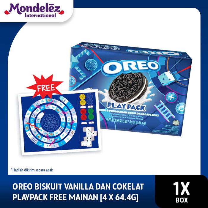 Jual Oreo Biskuit Vanilla dan Cokelat Playpack Free Mainan [4 x 64.4g ...