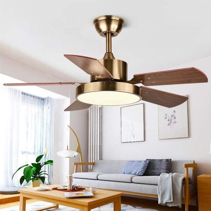 Promo KIPAS ANGIN LAMPU GANTUNG 3 COLOR PLAFON LED CEILING FAN ANTIK ...