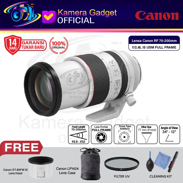 Promo Lensa Canon RF 70-200mm f2.8L IS USM Lens / Canon 70-200mm F2.8 L ...