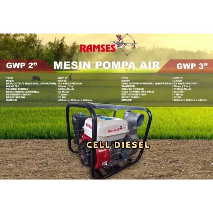 Jual MESIN POMPA AIR / ALKON RAMSES GWP 2" IRIGASI 2 INCH - Kab ...