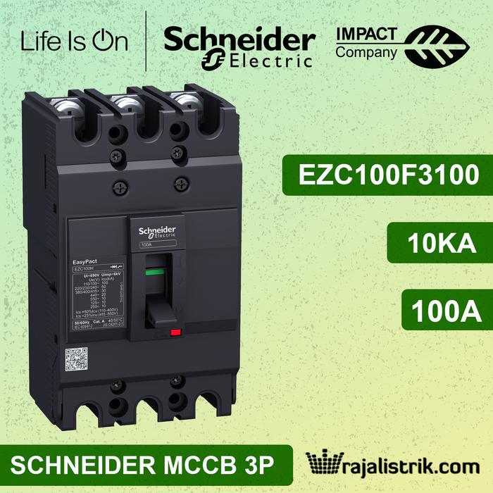 Jual SCHNEIDER MCCB 3P 100A 10KA EZC100F3100 - Kota Surabaya ...