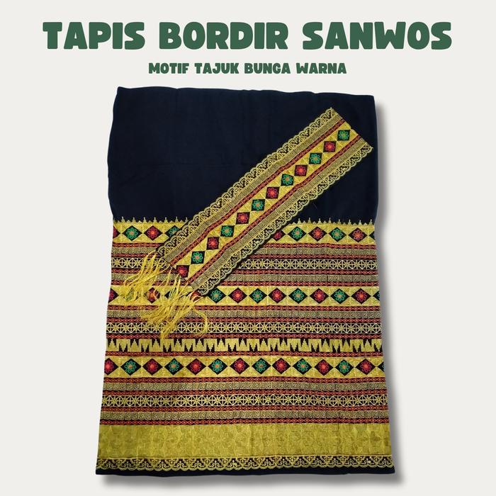 Promo Kain Tapis bordir lampung bahan sanwos 3 tingkat -Tajuk Bunga ...