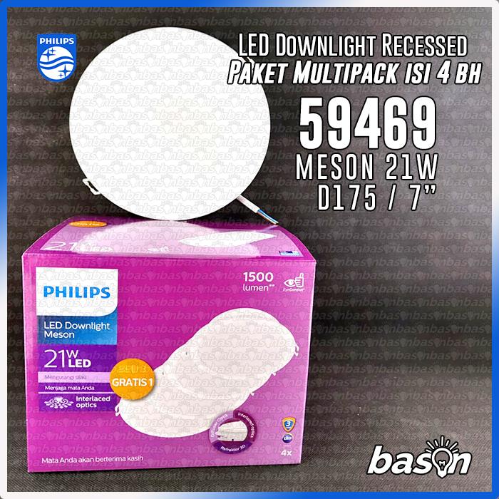 Promo PHILIPS Multipack isi 4 bh Meson 59469 - LED Downlight 21W 7 inch ...