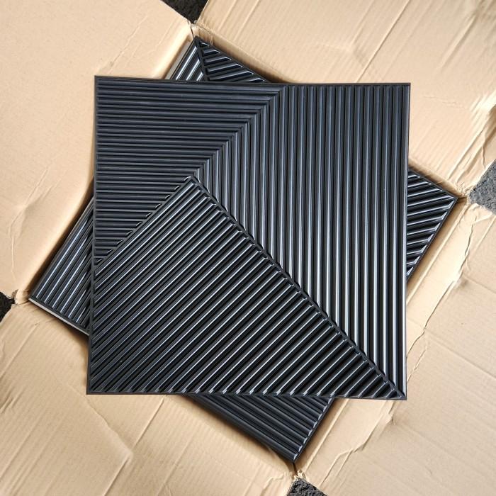 Jual 30x30cm Kisi Kisi premium wallpanel 3D PVC wall panel Kayu Kuning ...