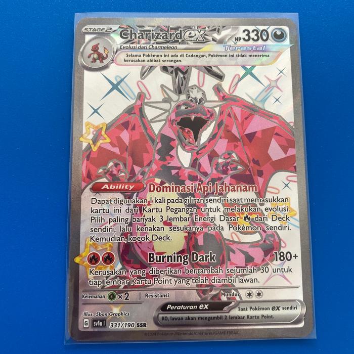 Jual Charizard shiny ex terastal SSR pokemon tcg indonesia harta ...