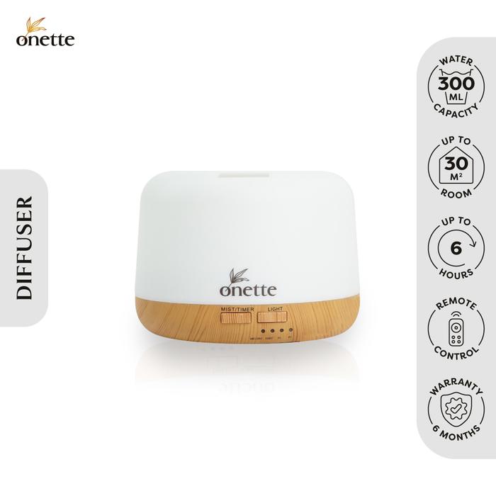 Jual Onette Diffuser White Wooden Base Kapasitas 300 ml Humidifer ...
