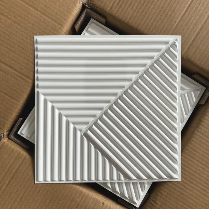 Jual 30x30cm Kisi Kisi premium wallpanel 3D PVC wall panel Kayu Kuning ...