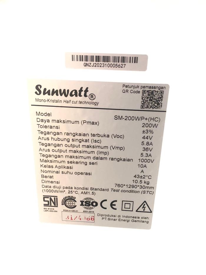 Jual Solar Panel 200Wp Mono Halfcut Panel Surya SNI ISO TKDN Surabaya ...